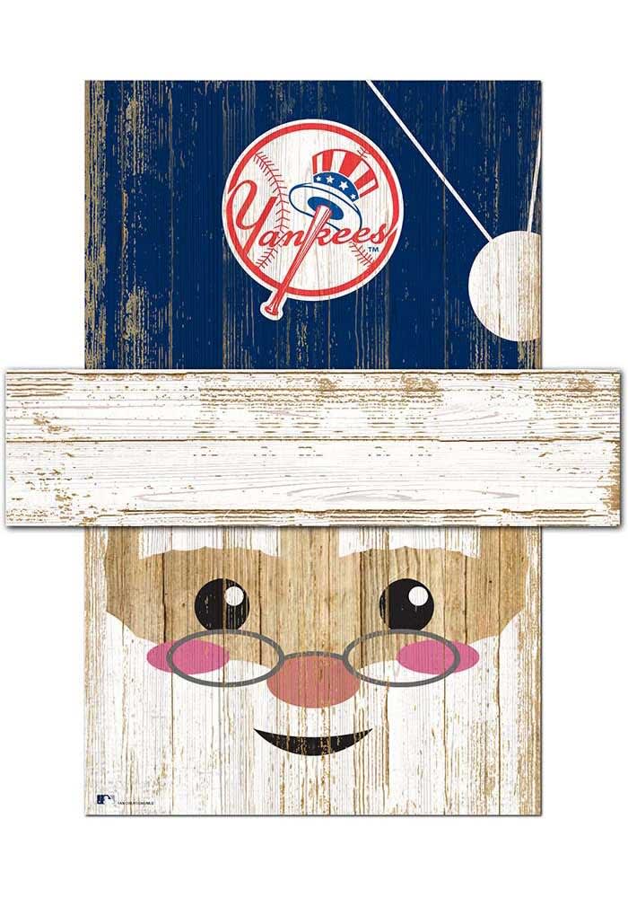 New York Yankees Santa Head Sign Blue - 32623091
