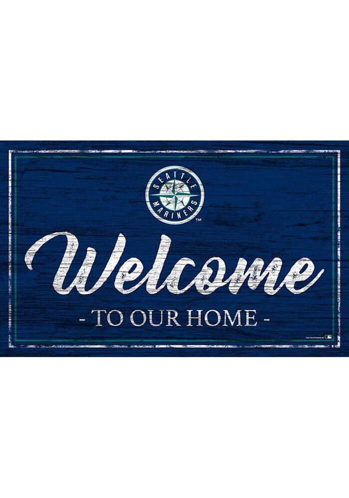 Seattle Mariners Welcome to our Home 6x12 Sign NAVY