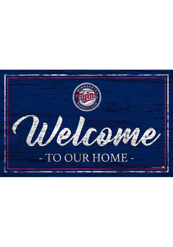 Minnesota Twins Team Welcome 11x19 Sign Blue