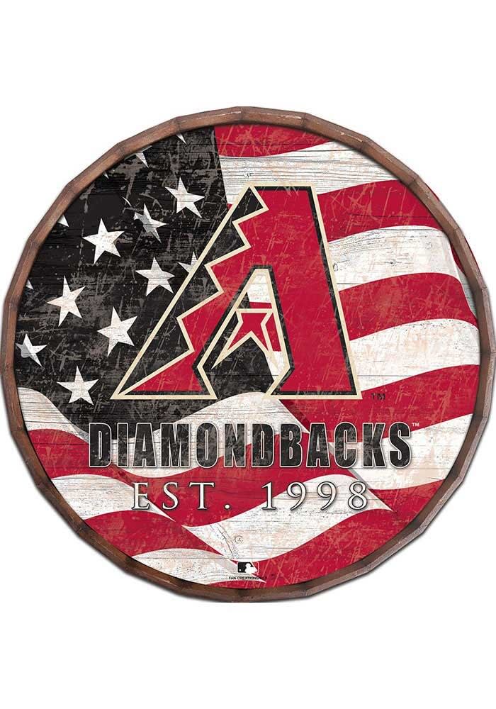 Arizona Diamondbacks Flag 24 Inch Barrel Top Sign RED