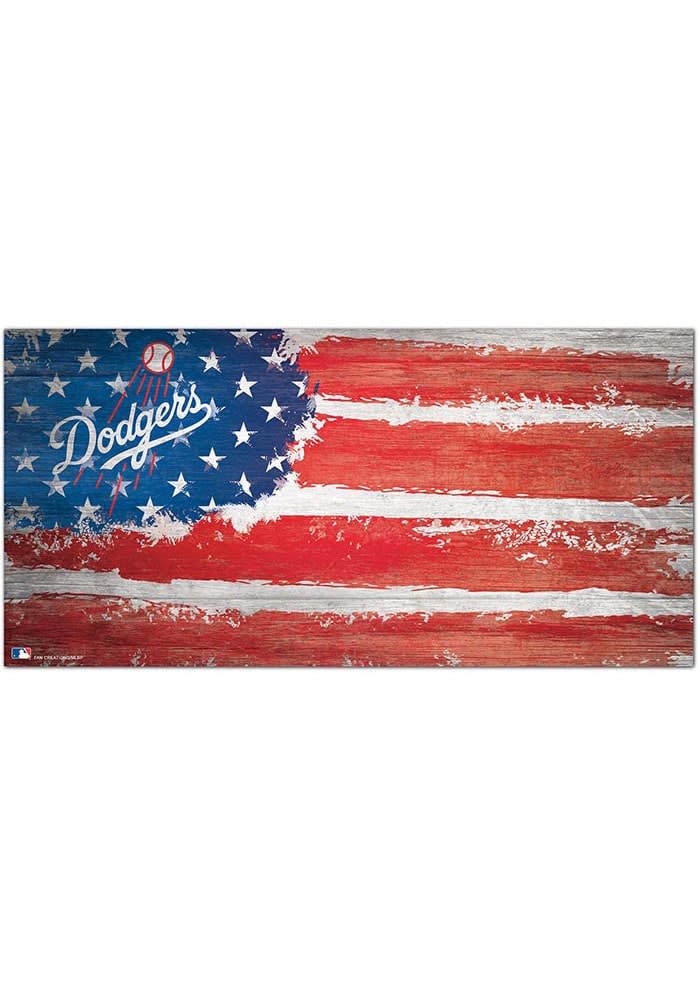 Los Angeles Dodgers Flag 6x12 Sign BLUE - 32624064