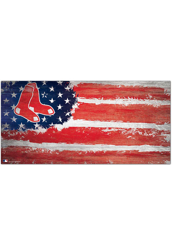 Boston Red Sox Flag 6x12 Sign RED