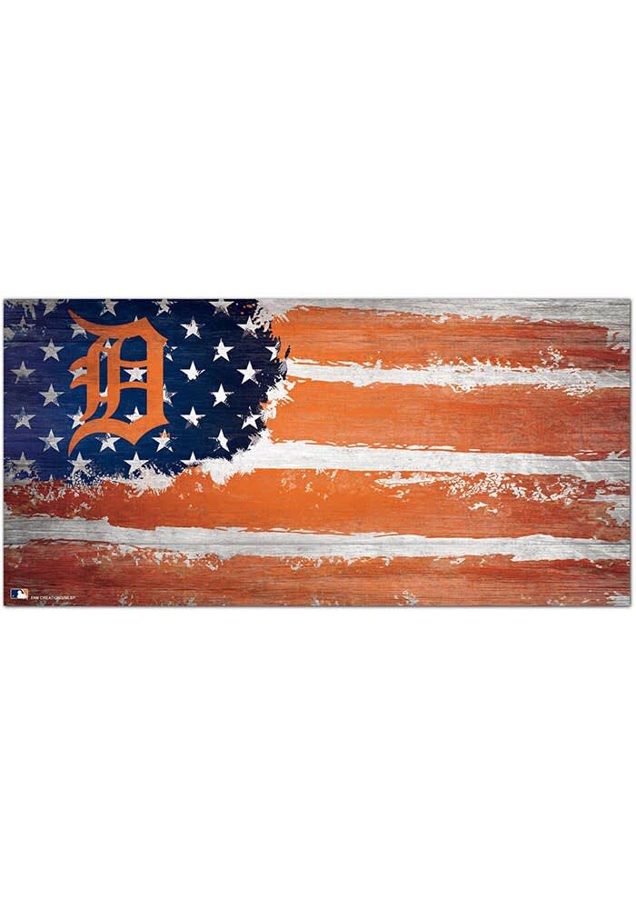 Detroit Tigers Flag 6x12 Sign NAVY - 32624080