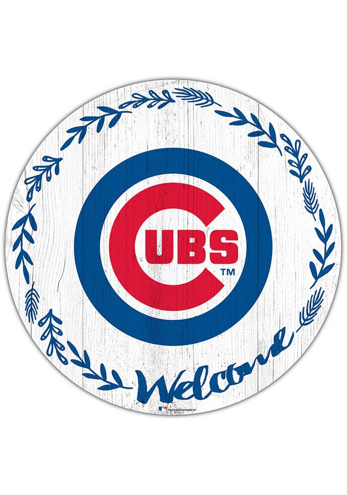 Chicago Cubs Welcome Circle Sign BLUE - 32624144