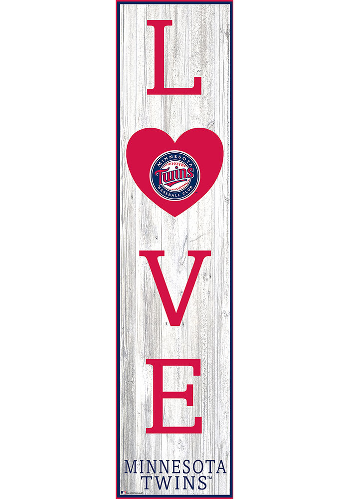 Minnesota Twins 24 Inch Love Leaner Sign NAVY