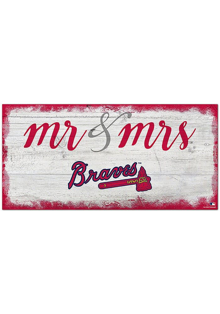 Atlanta Braves Script Mr and Mrs Sign NAVY - 32624679