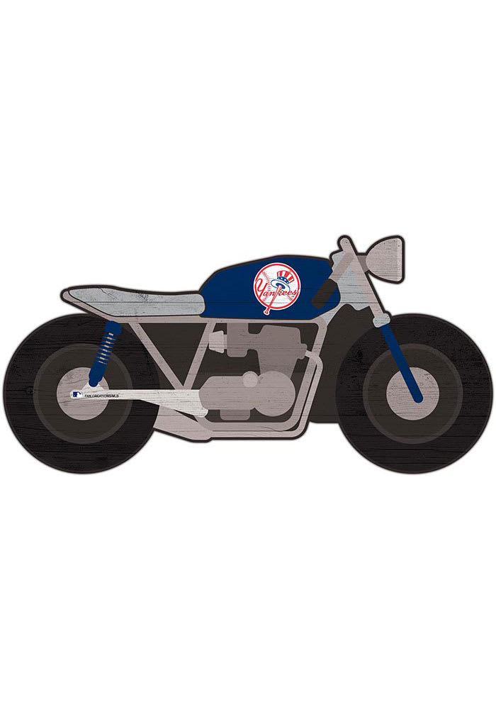 New York Yankees Motorcycle Cutout Sign Blue