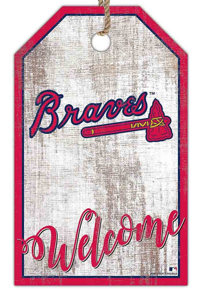 Atlanta Braves Welcome Team Tag Sign NAVY