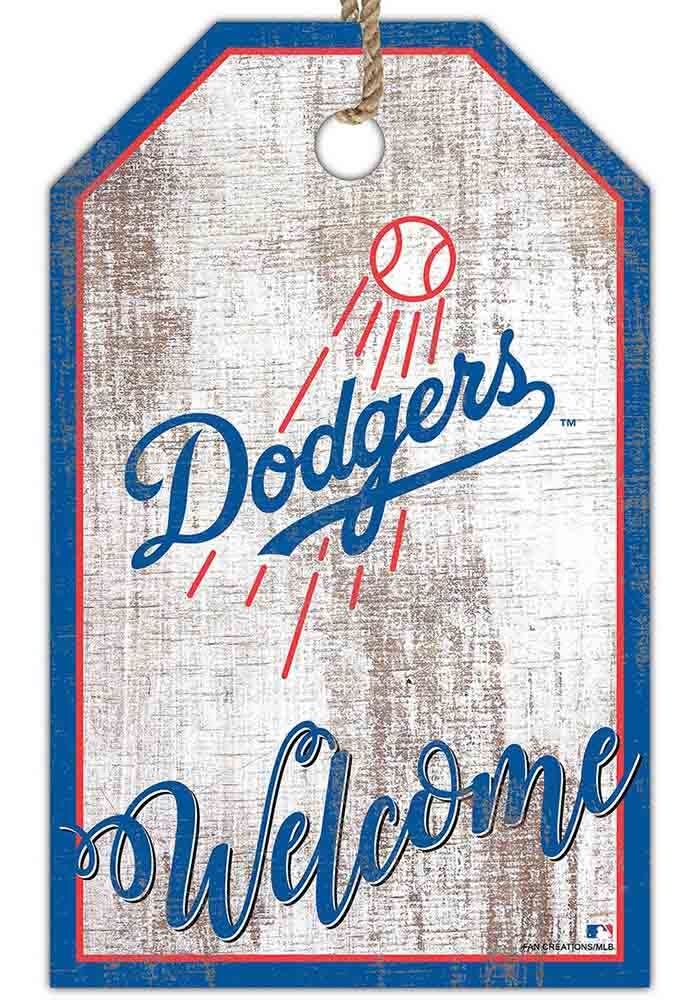Los Angeles Dodgers Welcome Team Tag Sign Blue