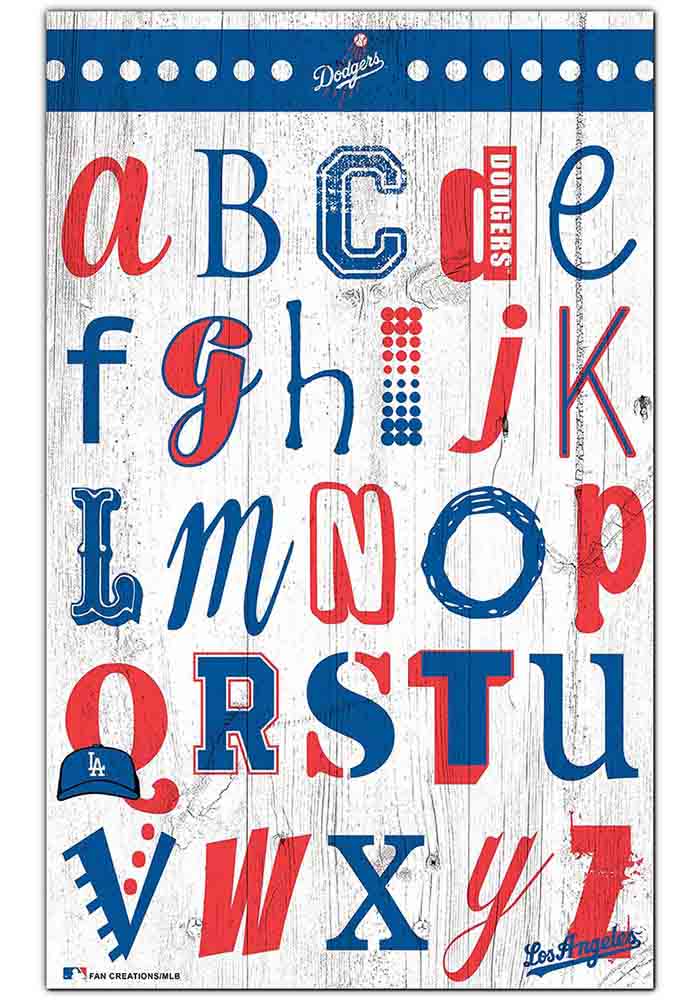 Los Angeles Dodgers Alphabet Sign Blue