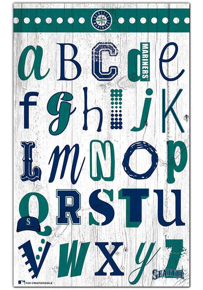 Seattle Mariners Alphabet Sign NAVY