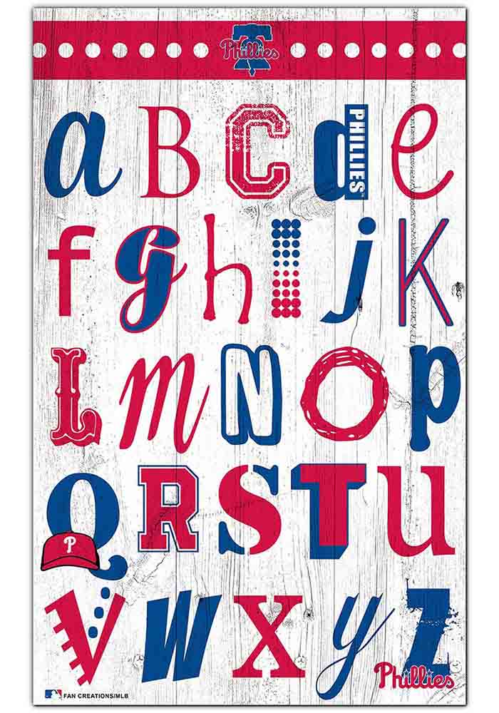 Philadelphia Phillies Alphabet Sign RED