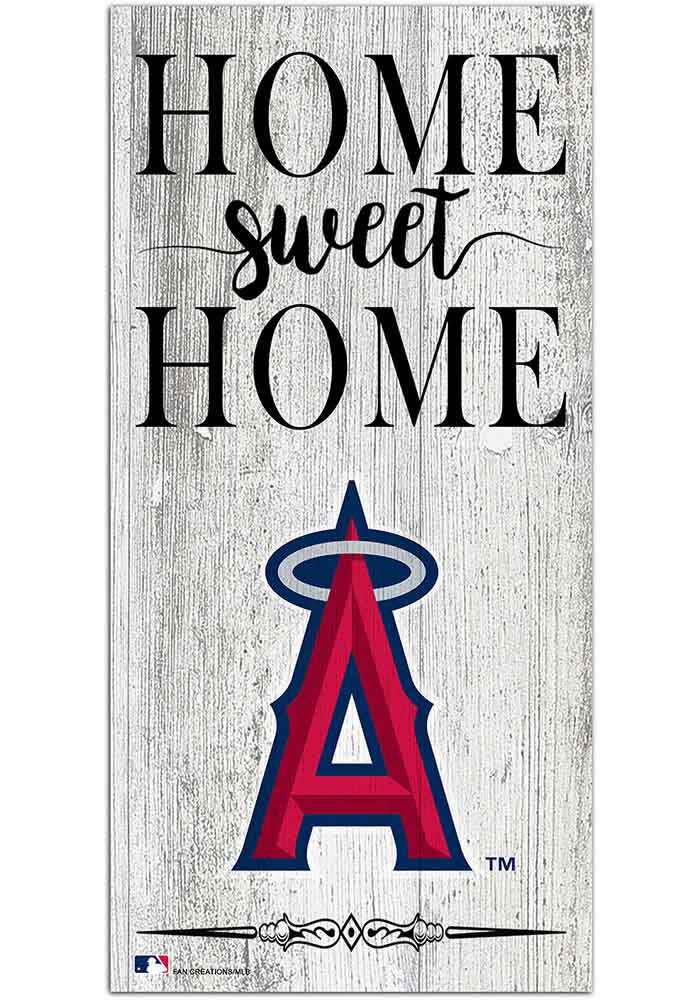Los Angeles Angels Home Sweet Home Whitewashed Sign Blue - 32625399