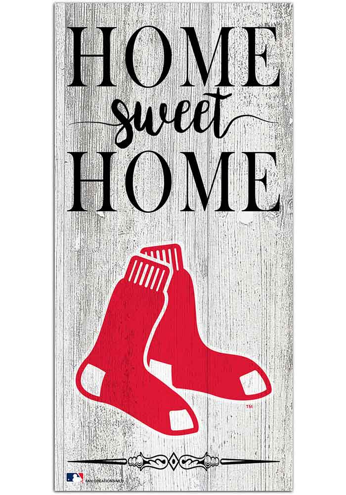 Boston Red Sox Home Sweet Home Whitewashed Sign RED