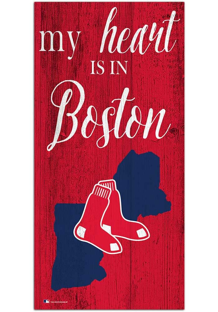 Boston Red Sox My Heart State Sign Red - 32625507