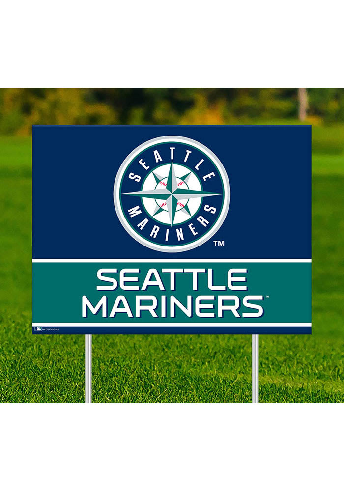 Seattle Mariners NAVY Team Yard Sign - 32625555
