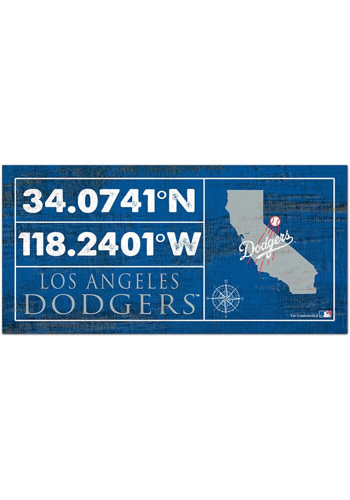 Los Angeles Dodgers Horizontal Coordinate Sign Blue