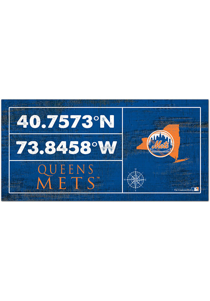 New York Mets Horizontal Coordinate Sign BLUE - 32625727