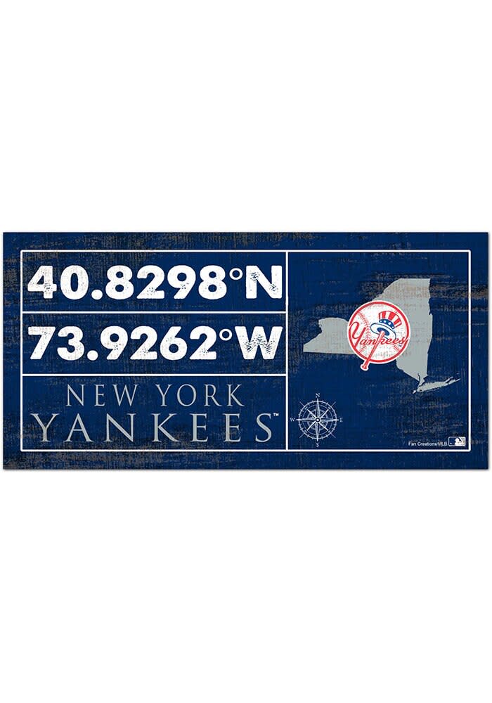 New York Yankees Horizontal Coordinate Sign Blue - 32625741
