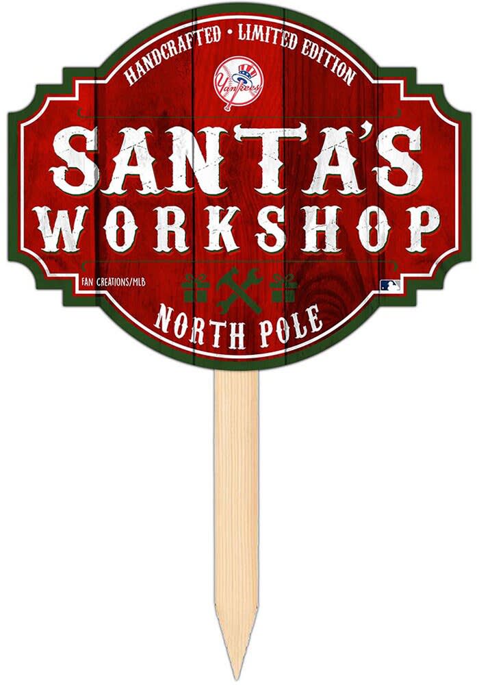 New York Yankees Santa Workshop Sign Blue - 32626084