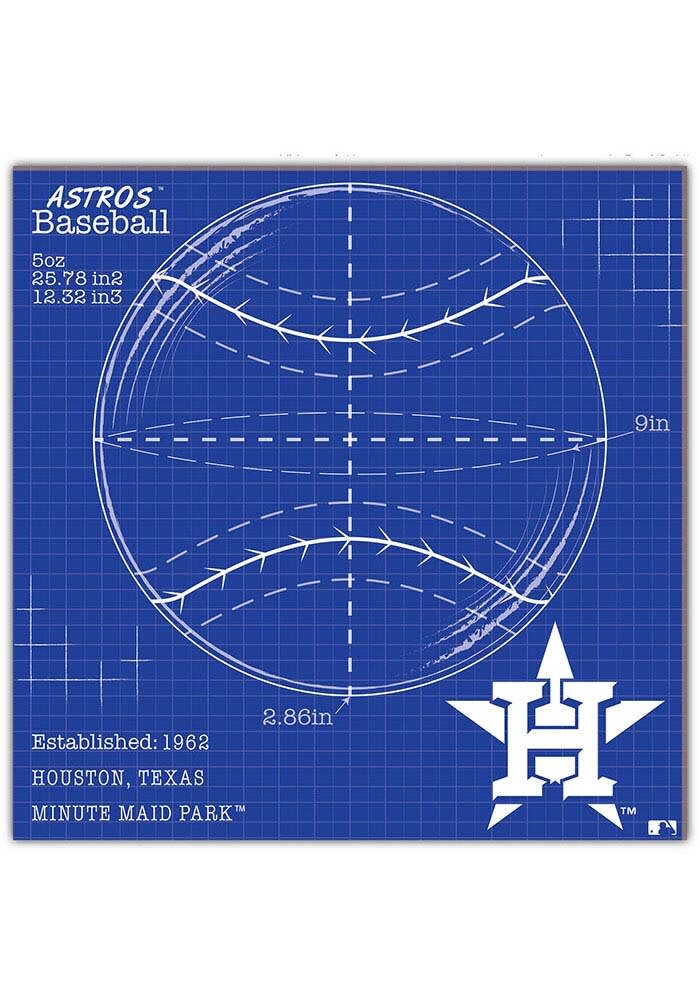 Houston Astros Ball Blueprint Sign NAVY