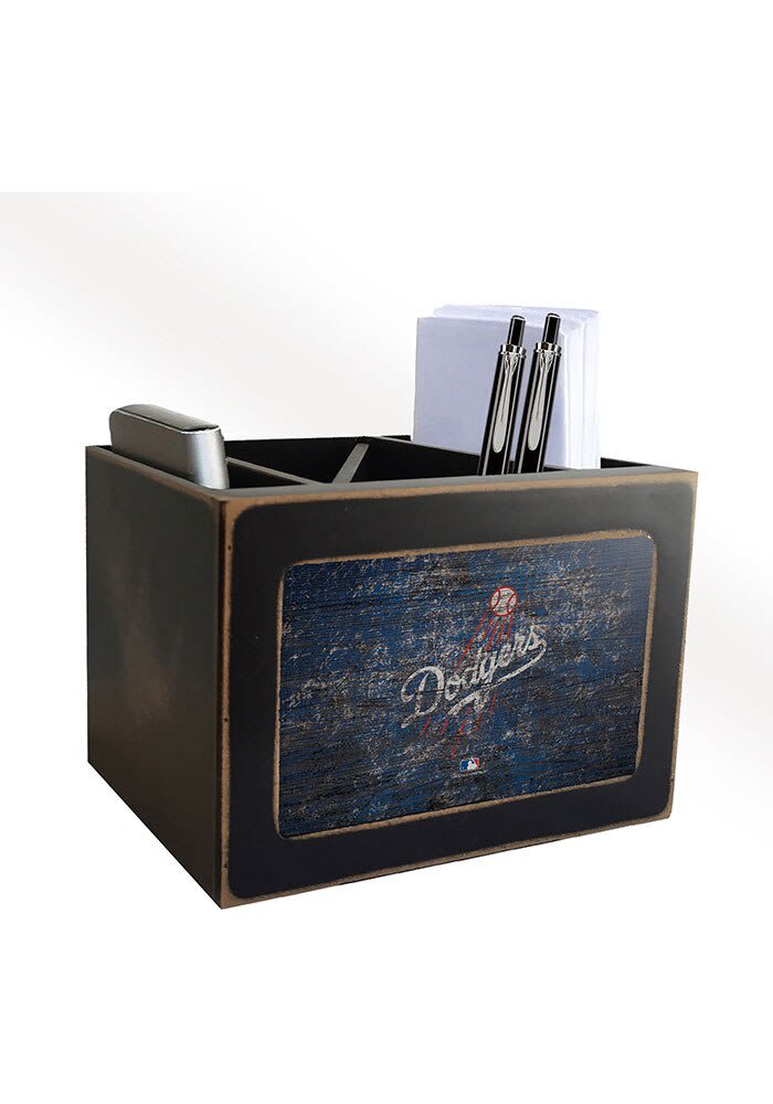 Los Angeles Dodgers BLUE Distressed Desktop Organizer Desk Accessory ...