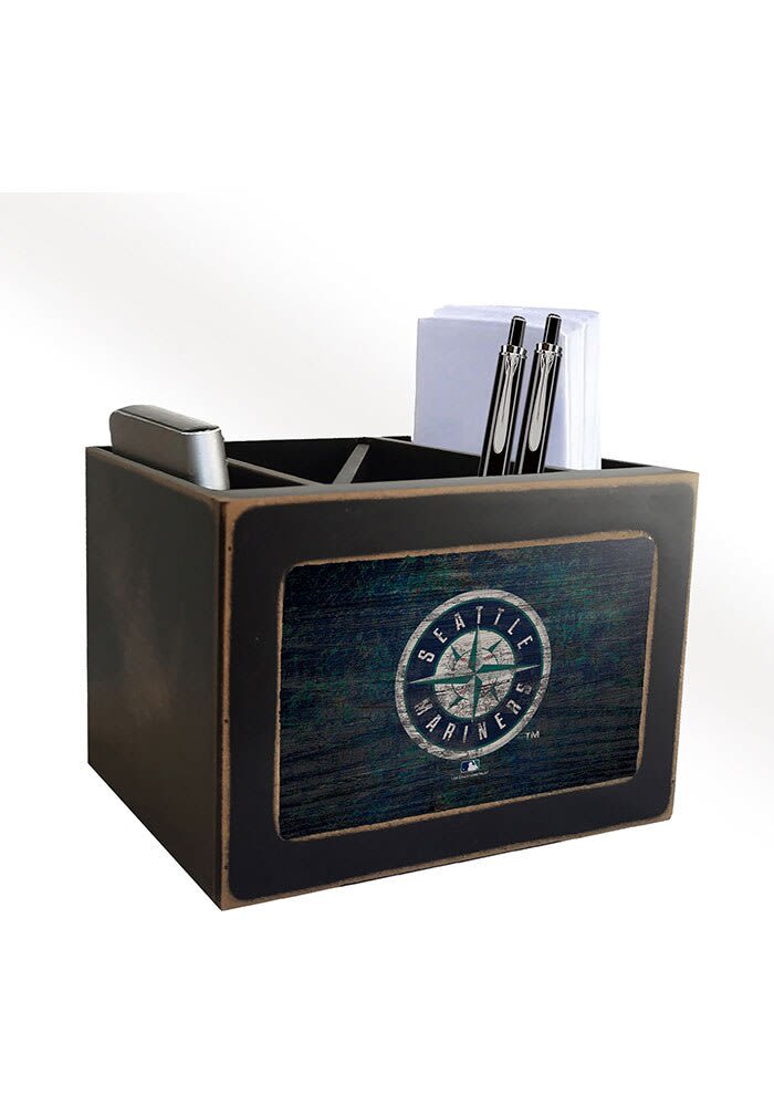 Seattle Mariners NAVY Distressed Desktop Organizer Desk Accessory ...