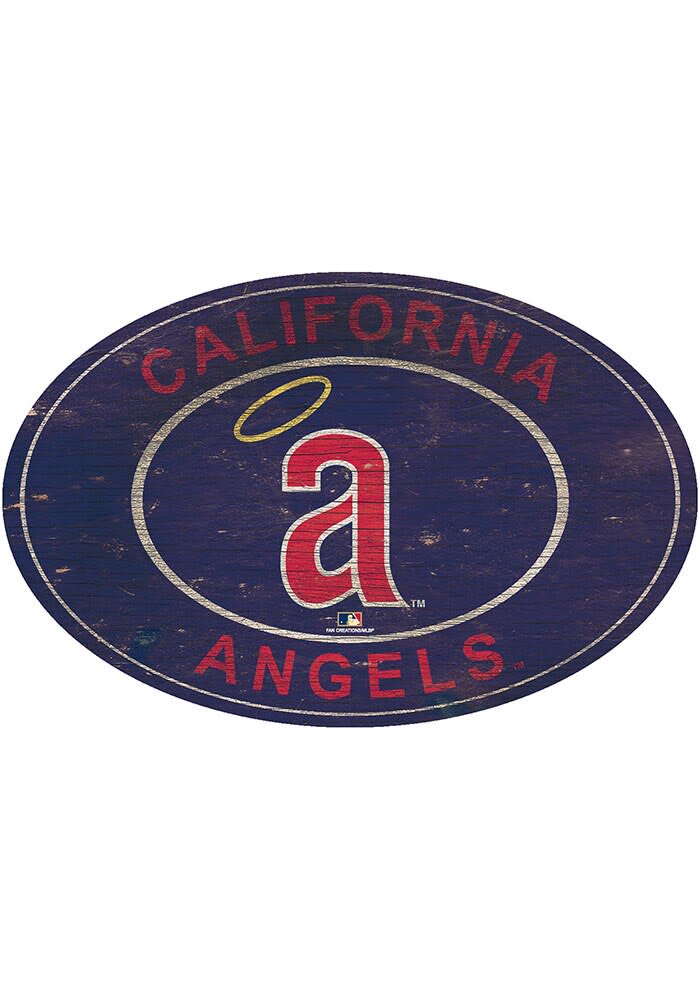 Los Angeles Angels 46 Inch Heritage Oval Sign Red - 32626690