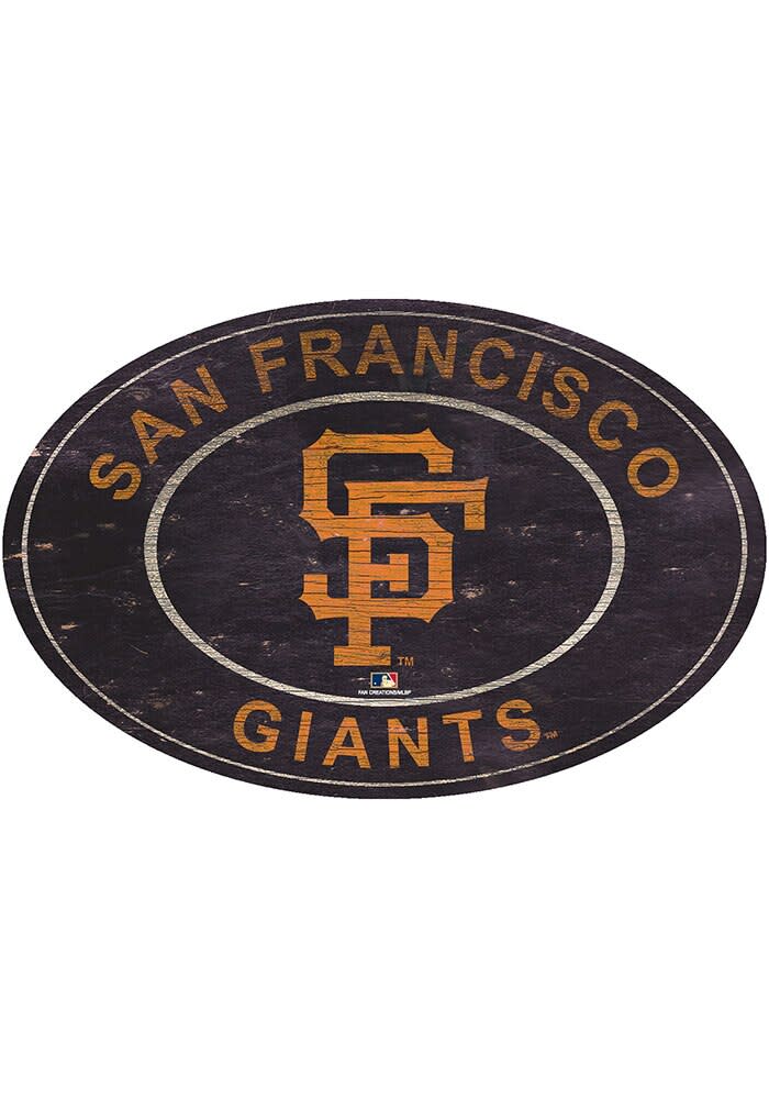 San Francisco Giants 46 Inch Heritage Oval Sign ORANGE