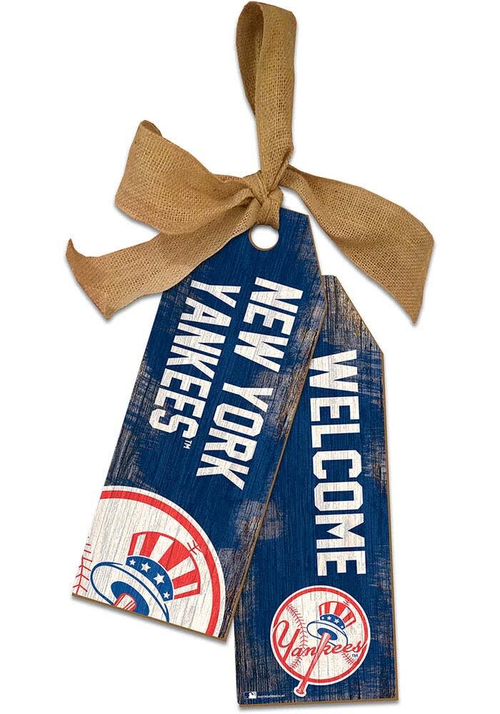 New York Yankees Team Tags Sign Blue