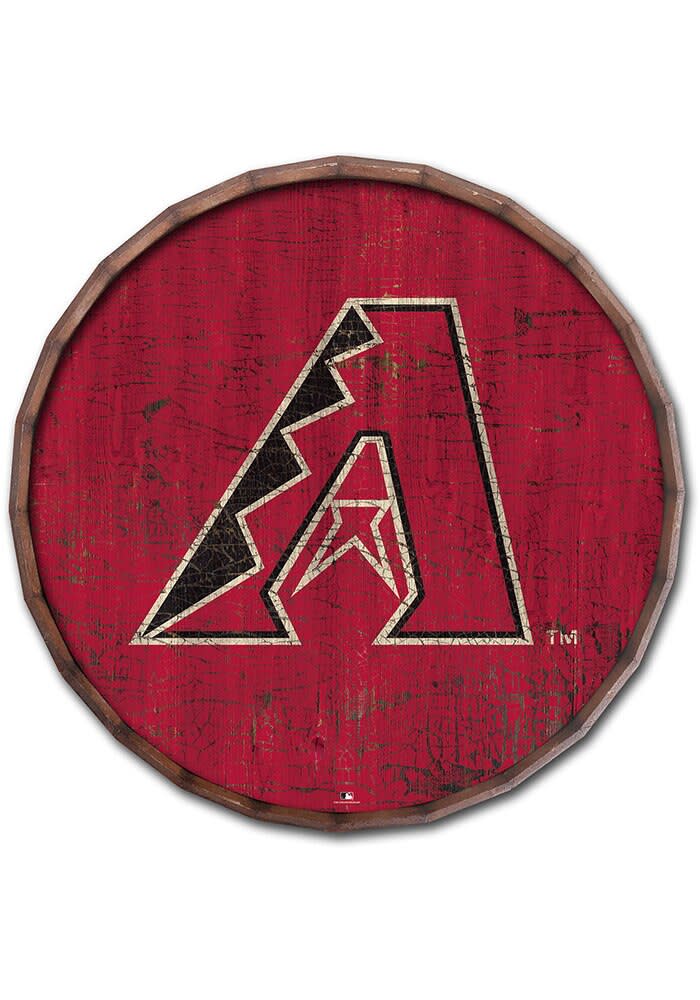 Arizona Diamondbacks Cracked Color 16 Inch Barrel Top Sign RED
