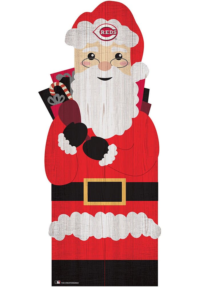 Cincinnati Reds 31 Inch Santa Leaner Sign Red - 32627263