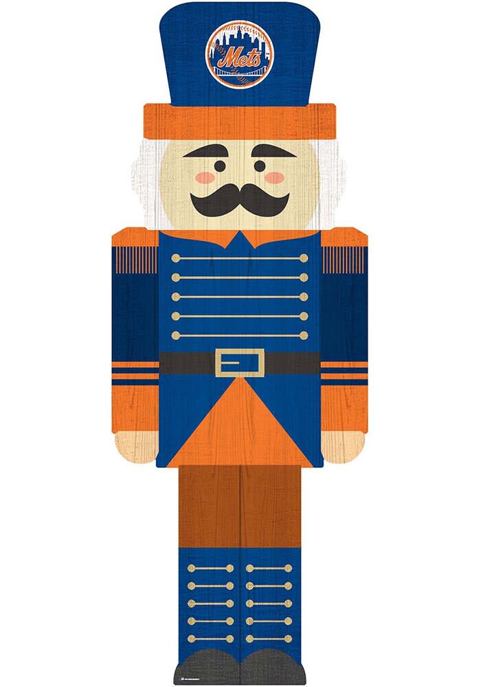 New York Mets 31 Inch Nutcracker Leaner Sign Blue