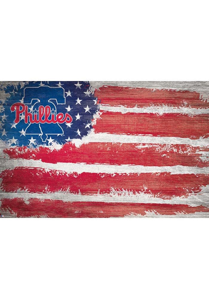 Philadelphia Phillies Flag 17x26 Sign Red - 32627722