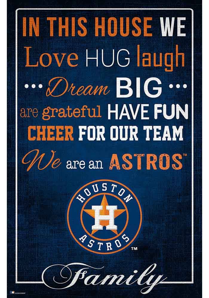 Houston Astros In This House 17x26 Sign ORANGE - 32627764