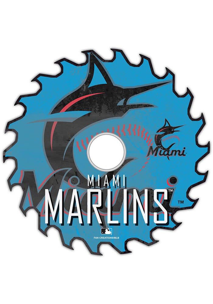 Miami Marlins Rust Circular Saw Sign Blue