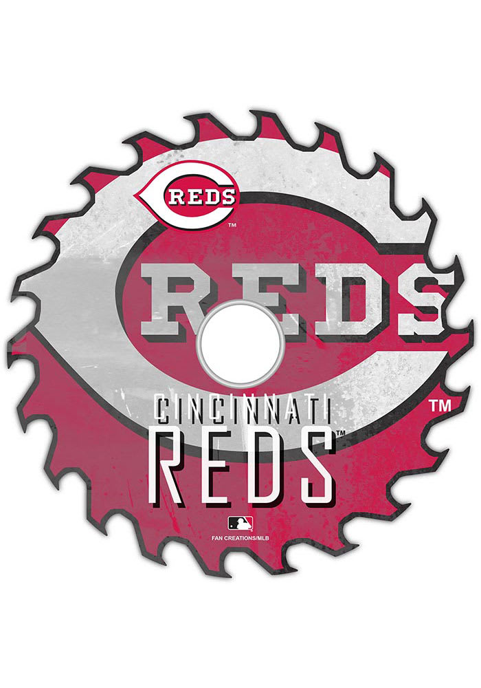 Cincinnati Reds Rust Circular Saw Sign RED