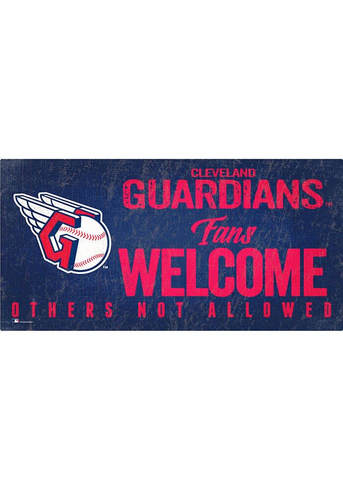 Cleveland Guardians Fans Welcome 6x12 Sign RED