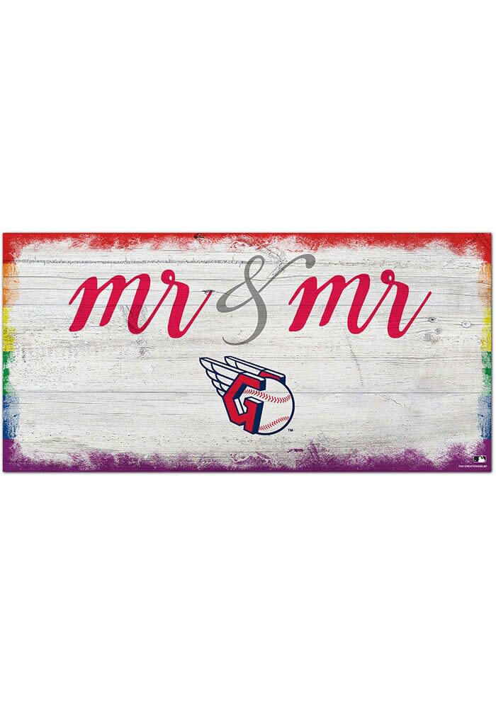 Cleveland Guardians Mr and Mr Sign RED