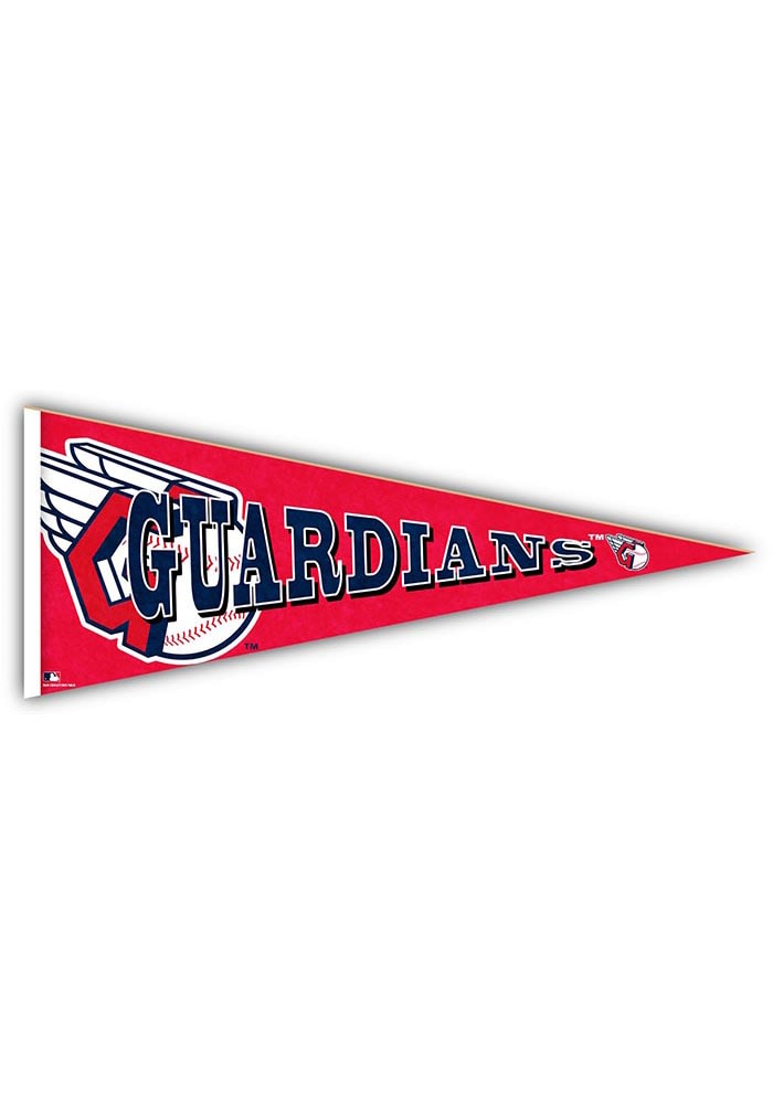 Cleveland Guardians Wood Pennant Sign Red - 32628859