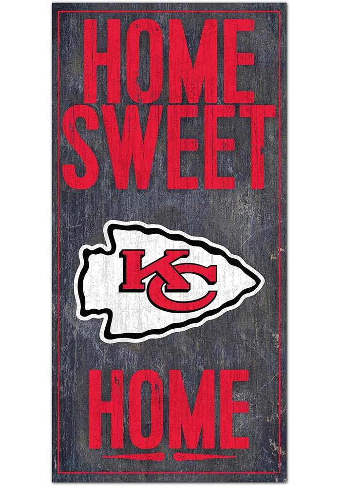 Kansas City Chiefs Home Sweet Home Sign Red - 32628874