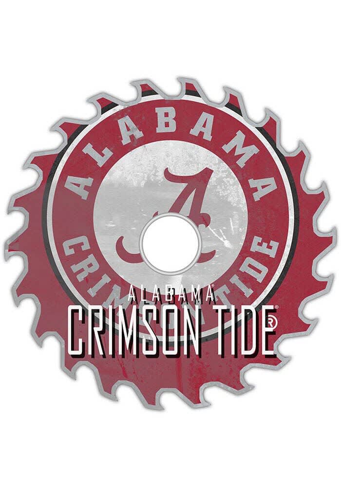 Alabama Crimson Tide Rust Circular Saw Sign RED