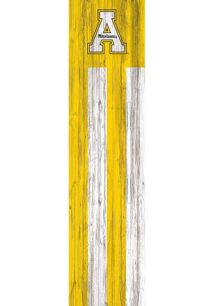 Appalachian State Mountaineers 48 Inch Flag Leaner Sign BLACK