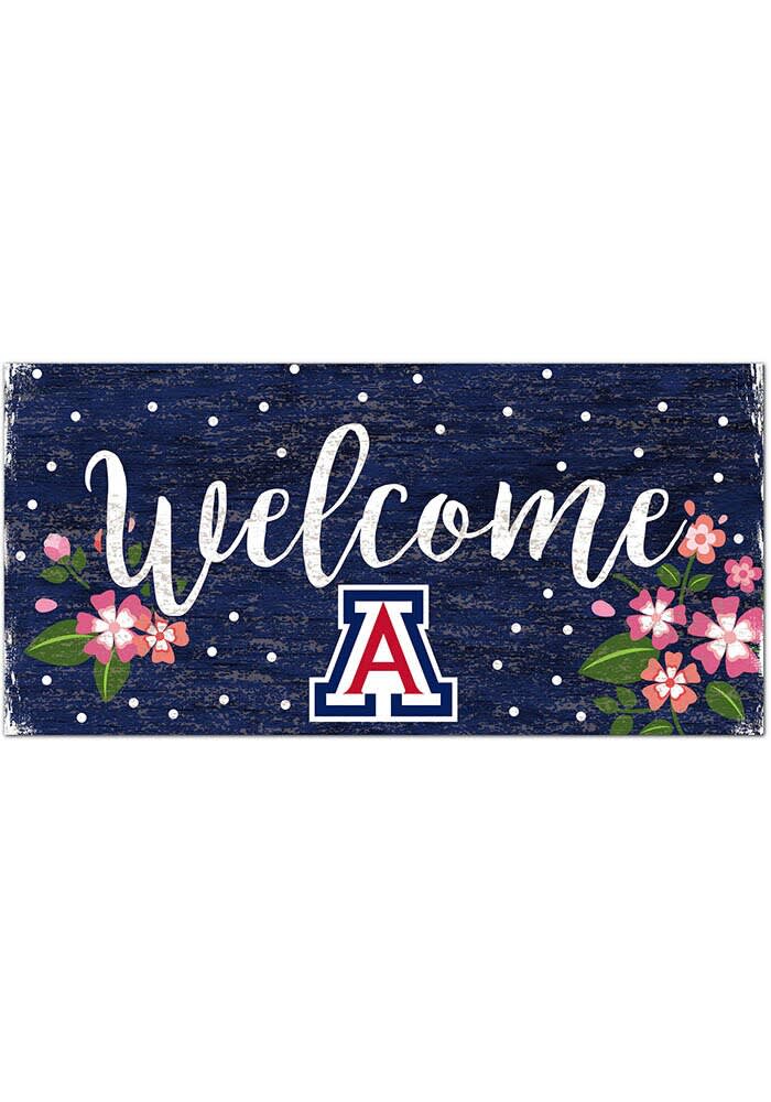 Arizona Wildcats Welcome Floral Sign Blue - 32629507