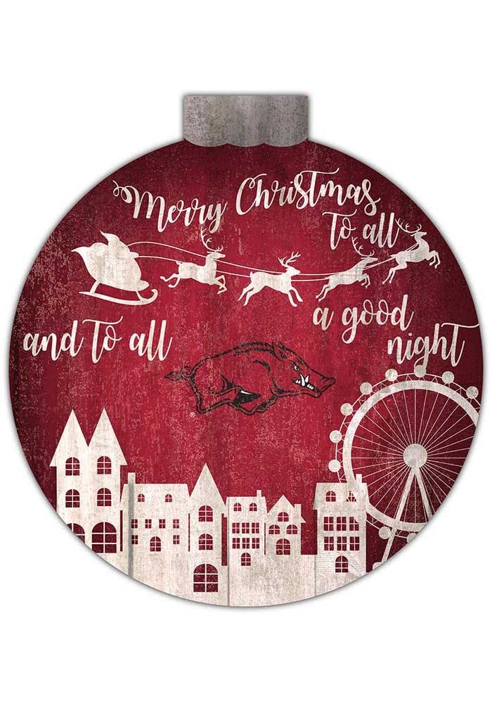Arkansas Razorbacks Christmas Village Sign Red - 32629824