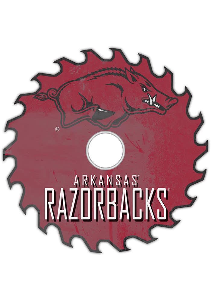 Arkansas Razorbacks Rust Circular Saw Sign Red - 32629842