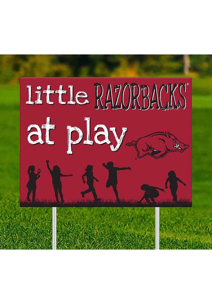 Arkansas Razorbacks Red Little Fans at Play Yard Sign - 32629873