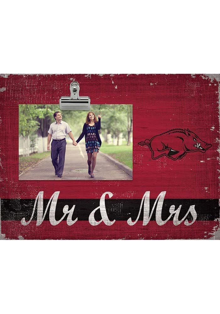 Arkansas Razorbacks Red Mr and Mrs Clip Picture Frame - 32629892