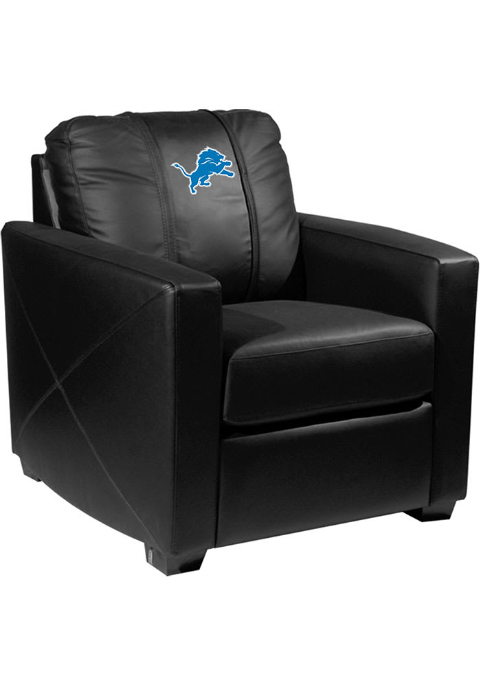 Detroit Lions Game Room | Detroit Lions Desk Chair BLUE Faux Leather ...