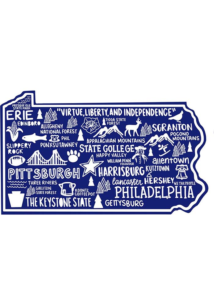 Pennsylvania Souvenir | Pennsylvania Stickers BLUE 4 in X 3 in - 3300016